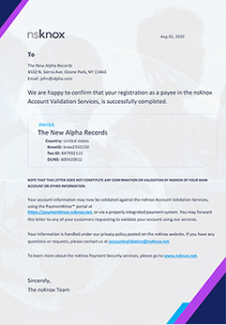 Payee Account Validation - Accounts Payable - nsKnox